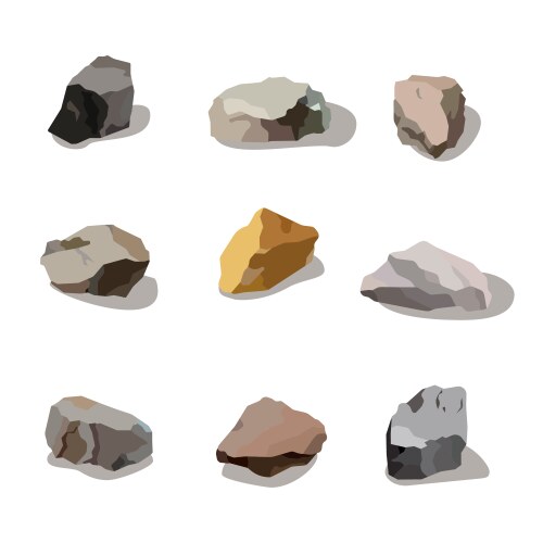 Set of stone Royalty Free Vector Image - VectorStock