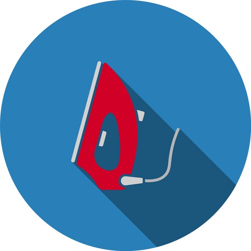 Electric steam iron icon Royalty Free Vector Image