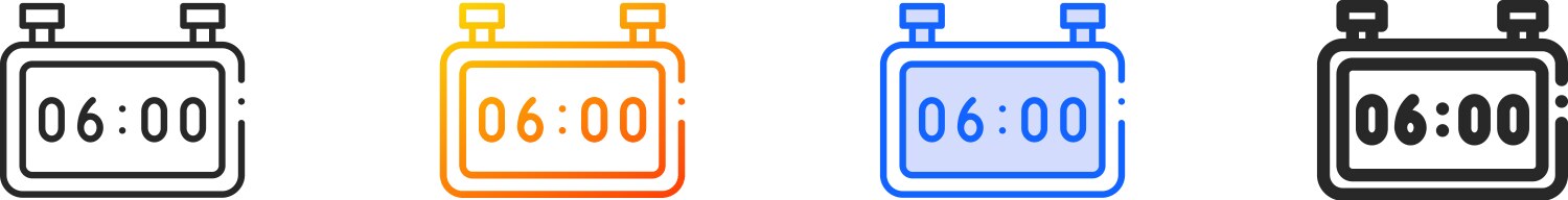 Archeology iconthin linear gradient blue stroke Vector Image