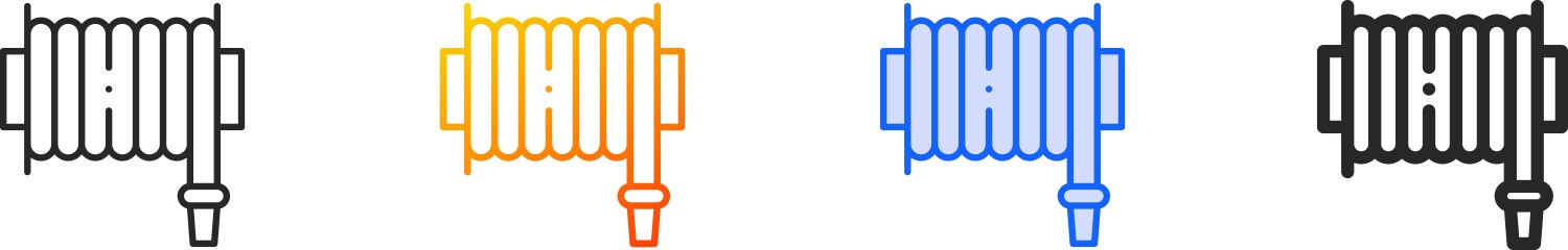 Fire alarm iconthin linear gradient blue stroke Vector Image