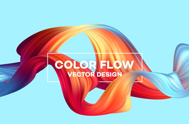 Modern colorful flow poster wave liquid shape Vector Image