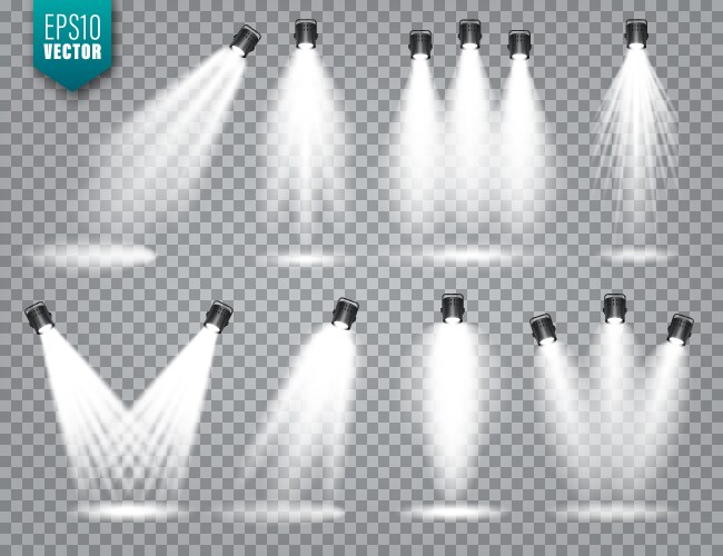 Spotlight light effect Royalty Free Vector Image