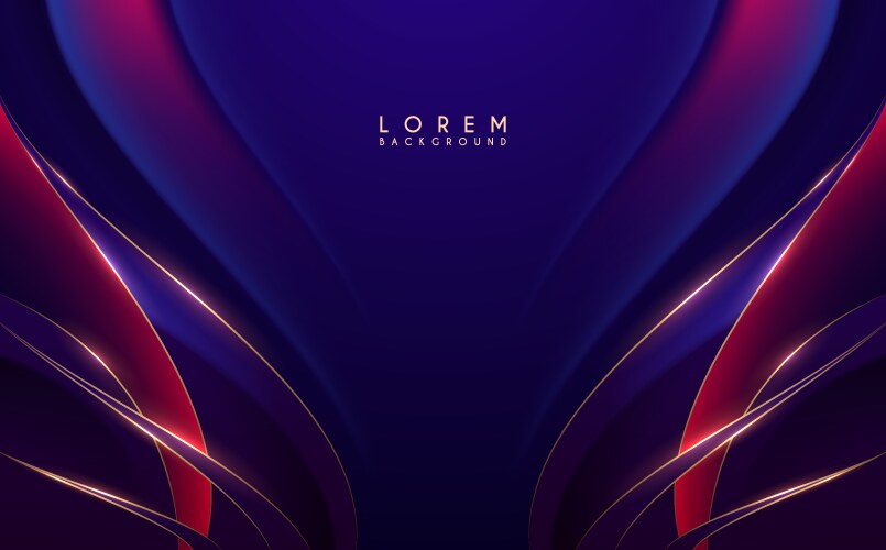 Abstract blue and gold shapes background Vector Image