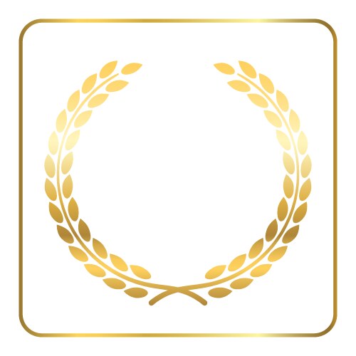 Realistic gold laurel wreath Royalty Free Vector Image