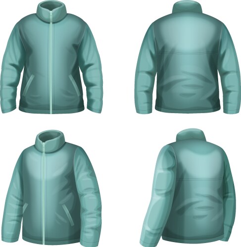 Zipper collection realistic set Royalty Free Vector Image