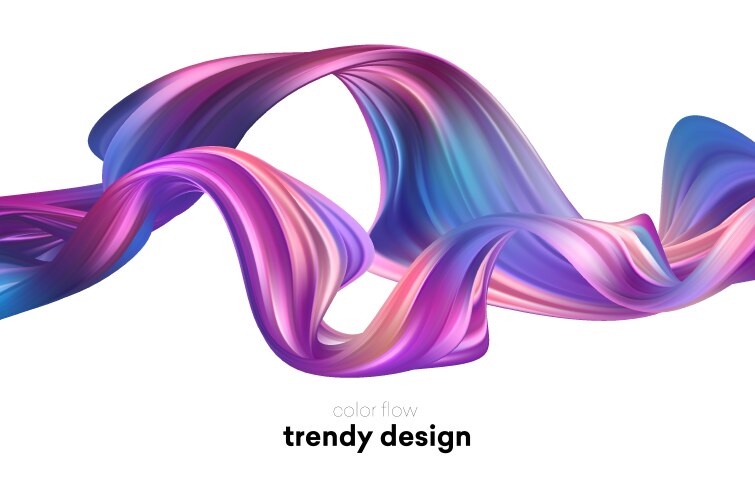 Modern colorful flow poster wave liquid shape Vector Image