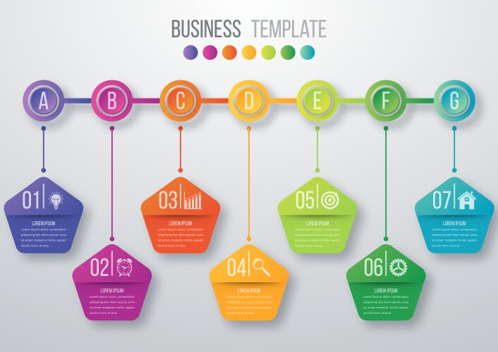 Timeline infographics design template with 12 Vector Image