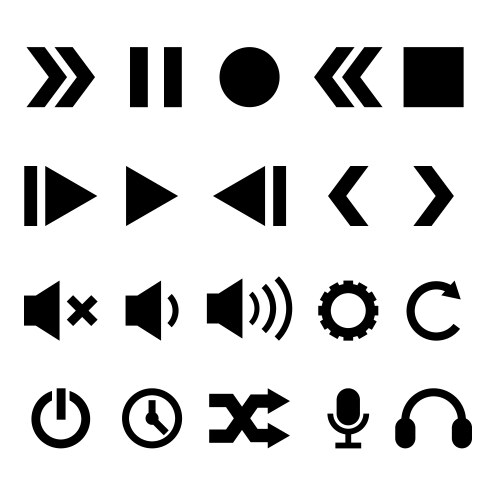 Pictograms icons 3 Royalty Free Vector Image - VectorStock