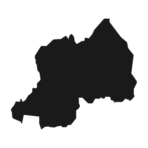Rwanda map icon Royalty Free Vector Image - VectorStock