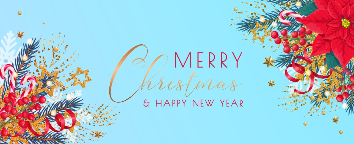 Blue rustic christmas template Royalty Free Vector Image