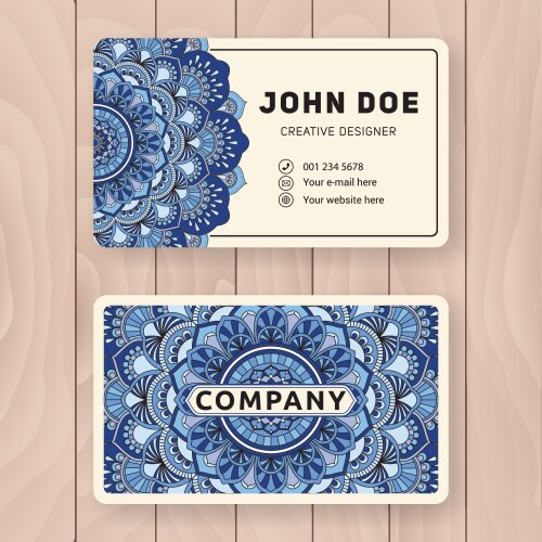 Creative useful business name card design Vector Image