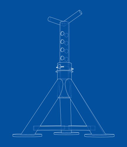Axle stand isolated Royalty Free Vector Image - VectorStock