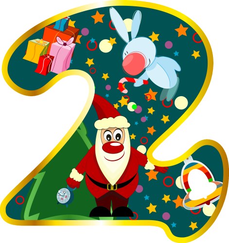 Christmas Number 2 Vector Images (over 1,100)