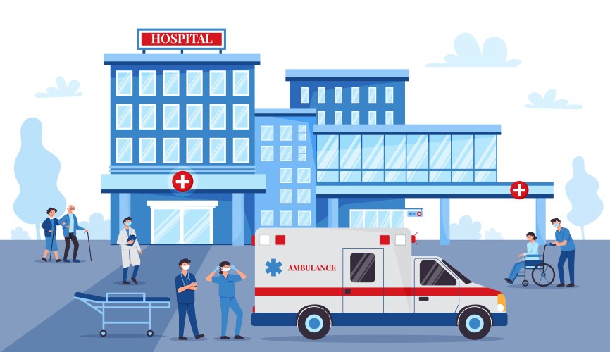 Hospital Royalty Free Vector Image - VectorStock