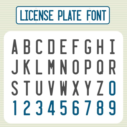 Car Number Plate Template Vector Images (over 170)