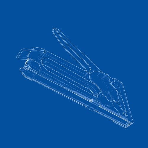 Outline construction stapler Royalty Free Vector Image