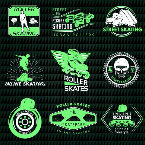 Skateboard emblems Royalty Free Vector Image - VectorStock
