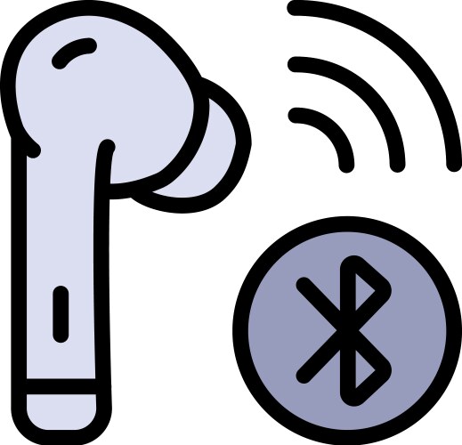 Wireless earphones icon headphones Royalty Free Vector Image