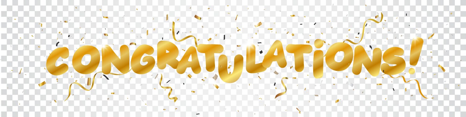 Purple congratulations sign on white background Vector Image