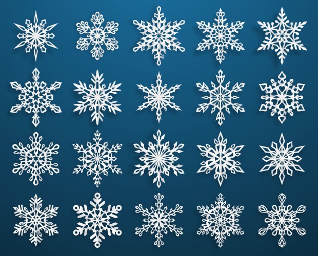 Snowflake set Royalty Free Vector Image - VectorStock