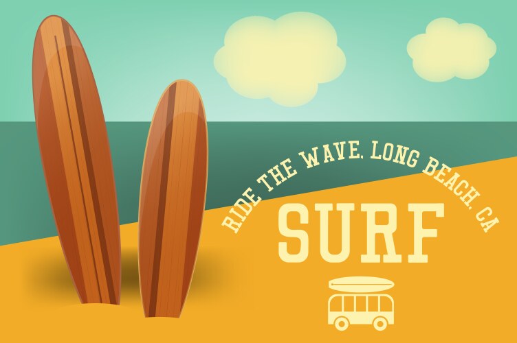 Surf neon icons Royalty Free Vector Image - VectorStock