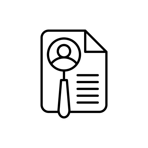 Curriculum vitae sign Royalty Free Vector Image