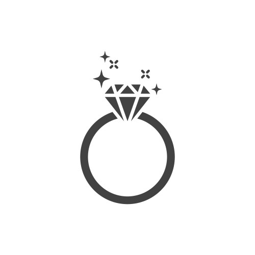 Solitaire - diamond ring Royalty Free Vector Image