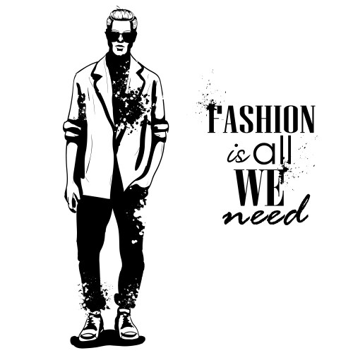 Fashion man figure set Royalty Free Vector Image