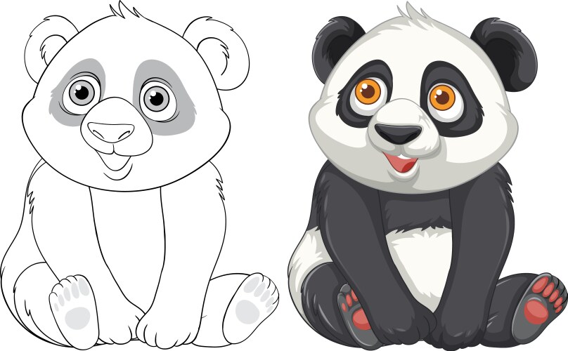 Panda Outline Vector Images (over 4,100)