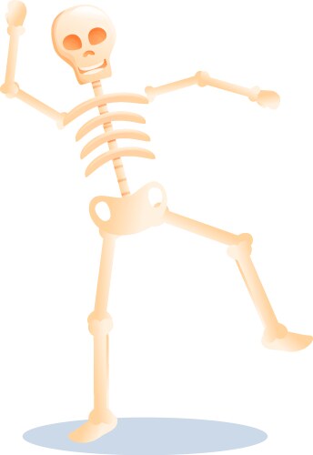 Dancing skeleton icon simple style Royalty Free Vector Image