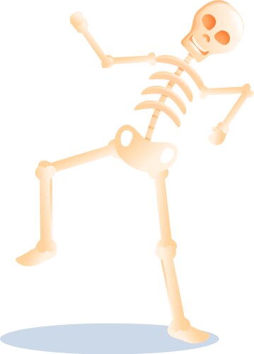 Dancing skeleton icon simple style Royalty Free Vector Image
