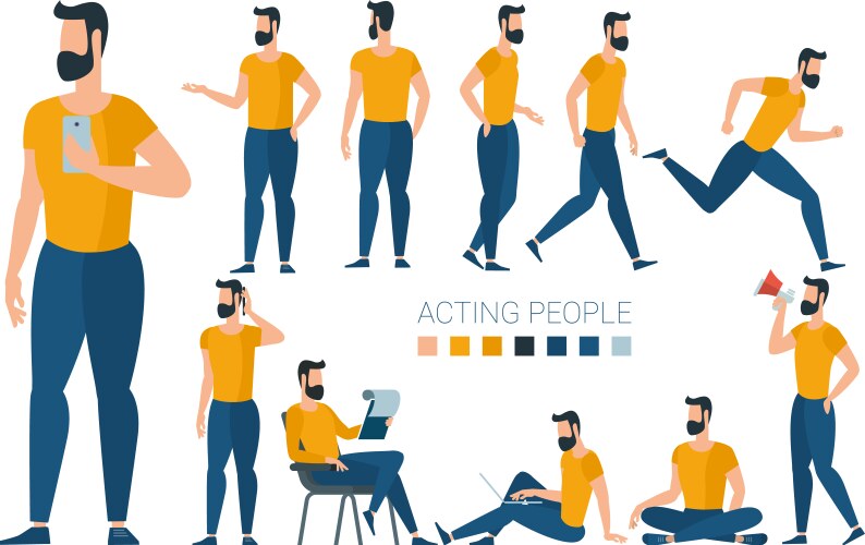 Character Poses Vector Images (over 160,000)