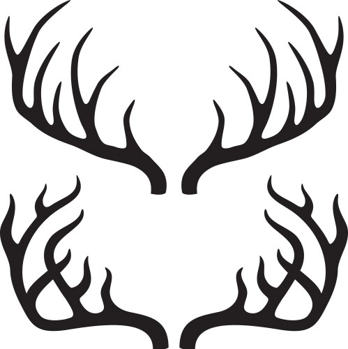 Deer horns antlers santa wear accessory Royalty Free Vector