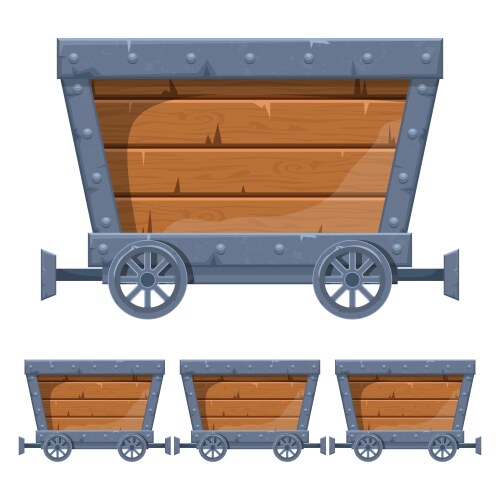 Mine cart Royalty Free Vector Image - VectorStock