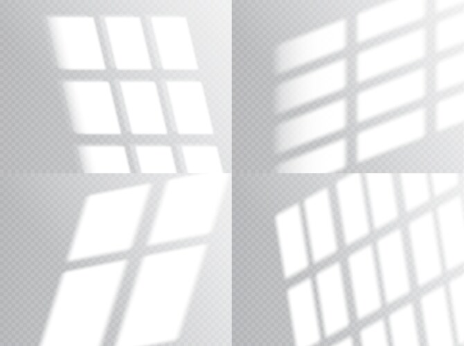 Transparent shadow window silhouette Royalty Free Vector