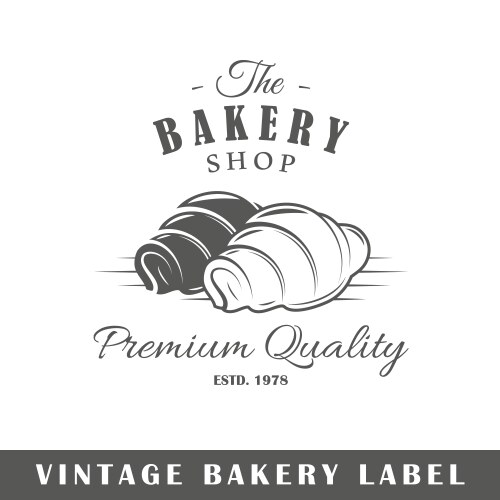 French bread baguette logo Royalty Free Vector Image