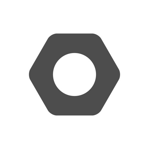 Hex bolt line outline icon Royalty Free Vector Image