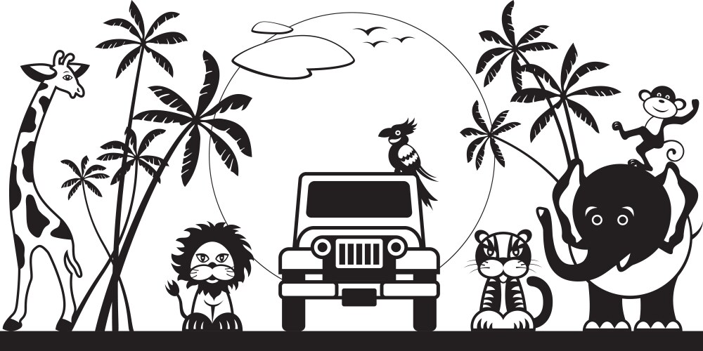 Tribal Monkey Jungle Art Royalty Free Vector Image