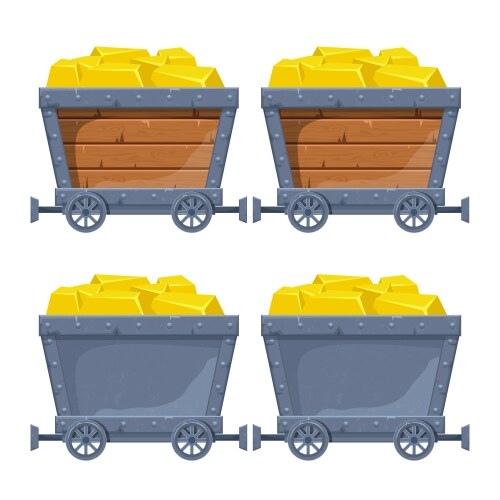 Mine cart Royalty Free Vector Image - VectorStock