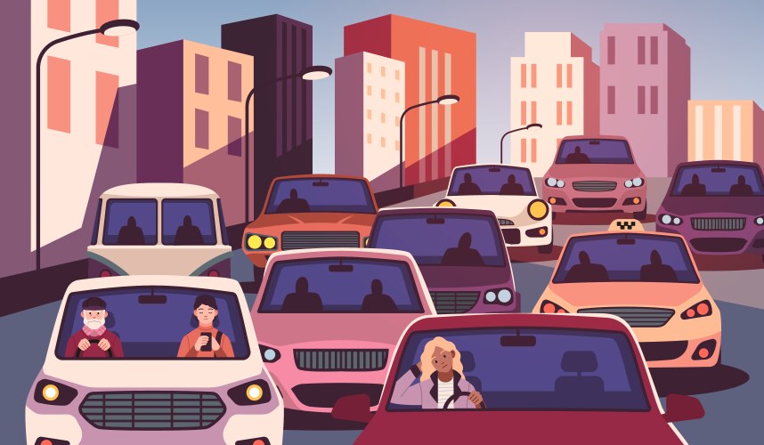 Traffic Jam Vector Images (over 2,100)
