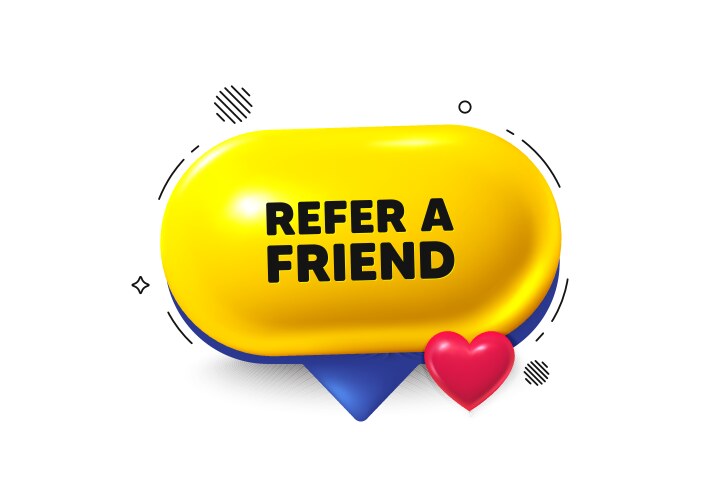 Refer a friend symbol referral program sign Vector Image