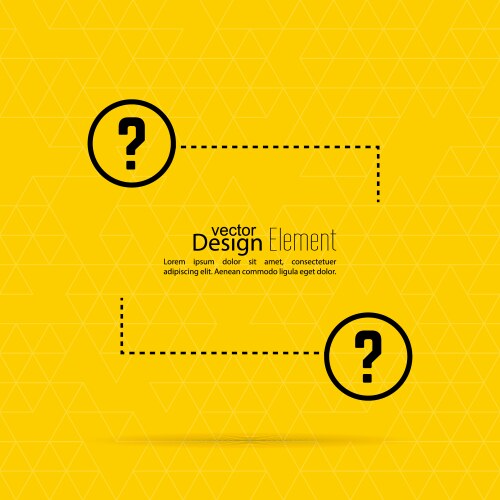 Question mark blank template Royalty Free Vector Image