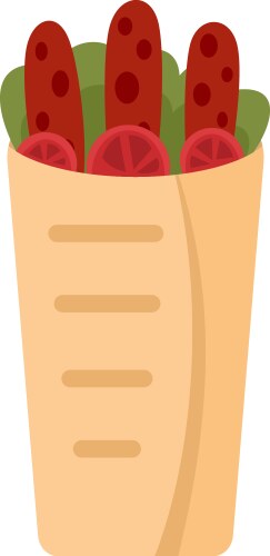 Shawarma icon orange Royalty Free Vector Image