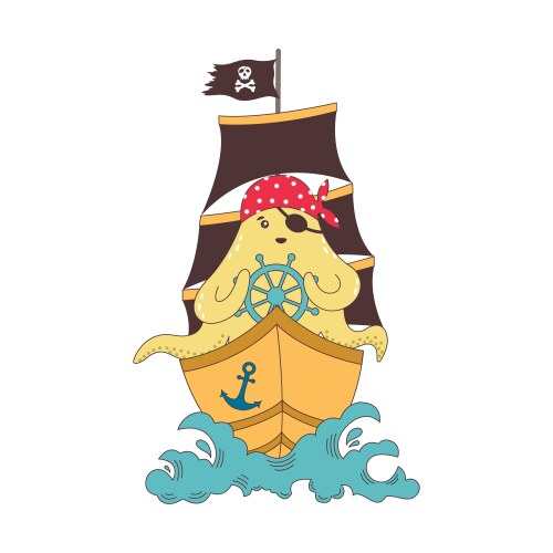 Octopus Pirate Vector Images (over 1,300)
