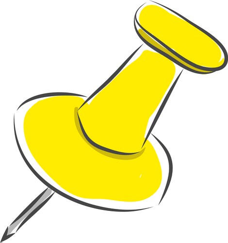yellow pushpin