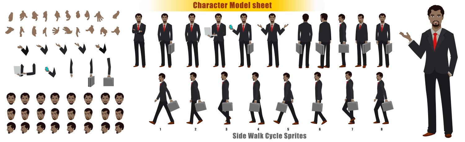 Character Model Sheet Vector Images (over 290)