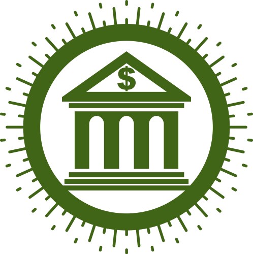 Banking symbol financial system icon circulation Vector Image
