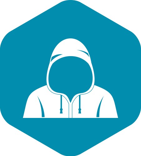 Hood icon simple style Royalty Free Vector Image