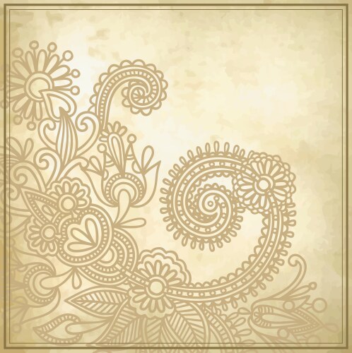 Ornamental floral pattern with place for your text