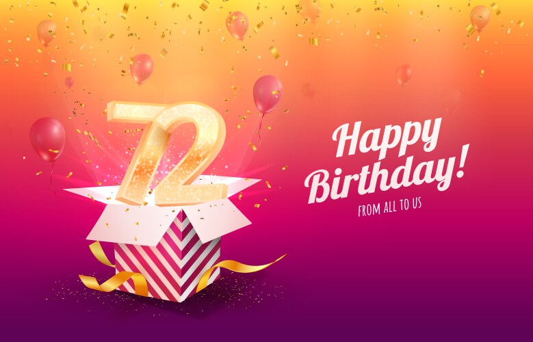 72th Birthday Happy Vector Images (over 130)